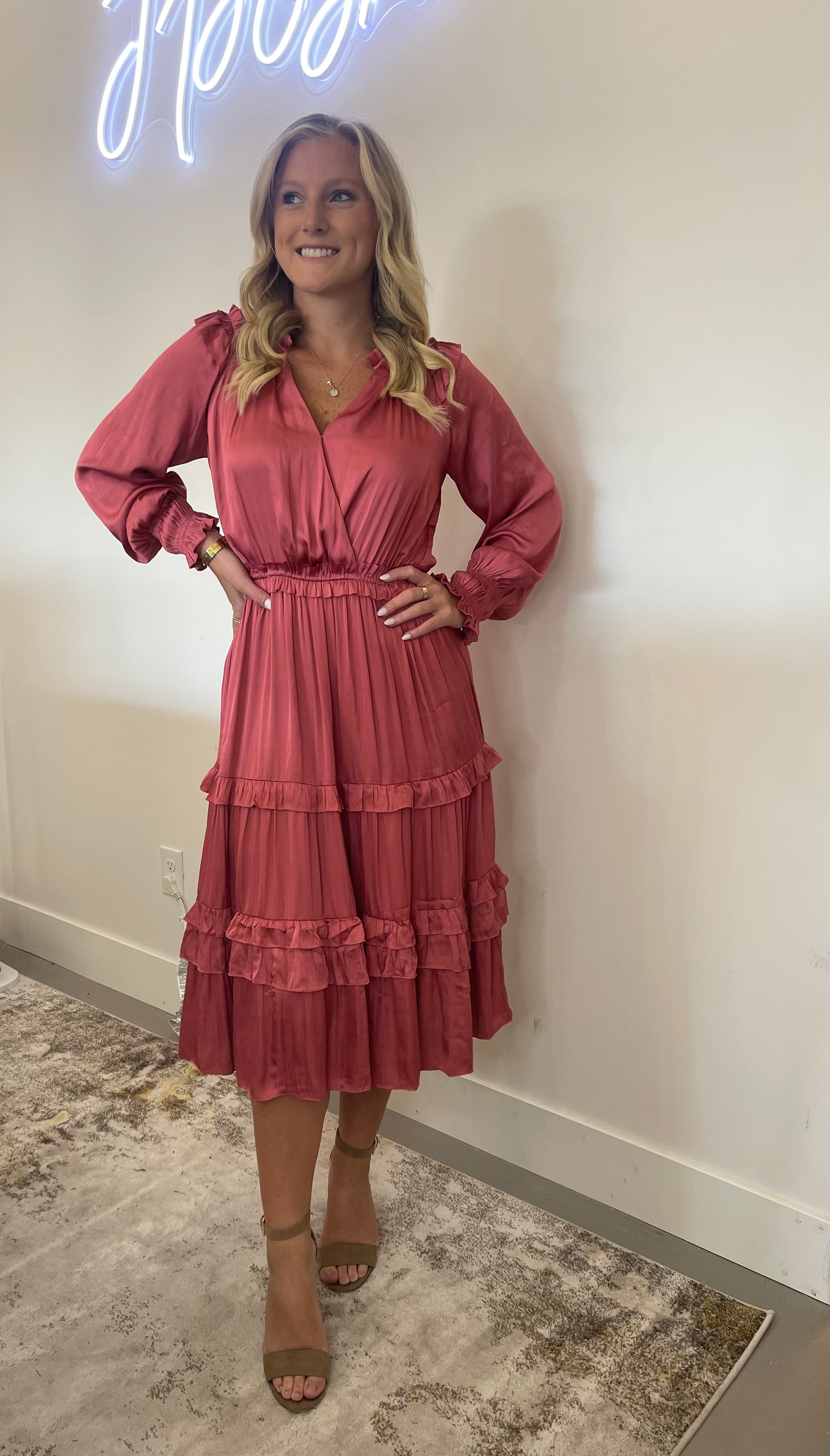 Rose Ruffle Maxi Dress – JPosh Apparel